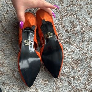 Vintage | Shoes | Rush Hour Express Vintage Suede Art Deco Heels Burnt ...